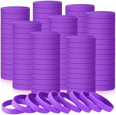 Amazon.com : Liliful 100 Pcs Silicone Rubber Bracelets Rubber ...