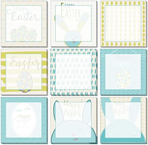 Amazon.com : 9 Pcs Easter Sticky Notes Easter Note Pads with Bunny Eggs ...