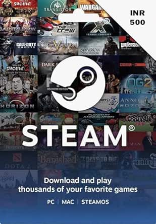 INR 500 Steam Gift Card - ( Steam Wallet Digital Code Only) : Amazon.in ...