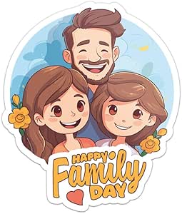 Amazon.com - Happy Family Day Sticker - Waterproof Vinyl Decal for Car ...