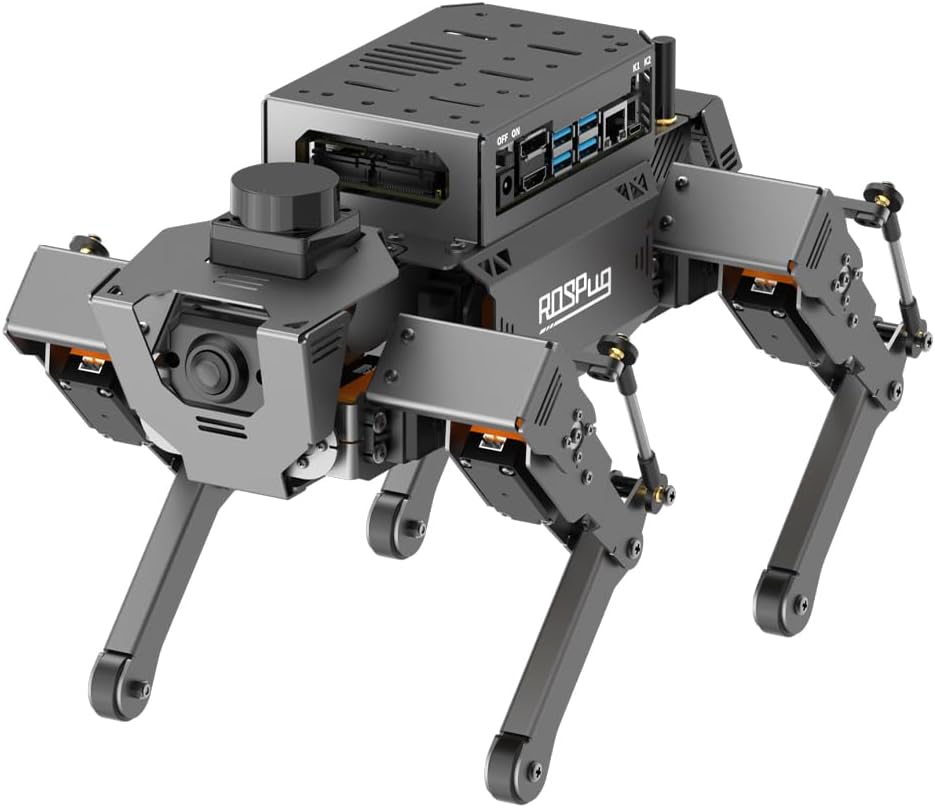 Amazon.com: HIWONDER ROSPug Quadruped Bionic Robot Dog with AI Vision ...
