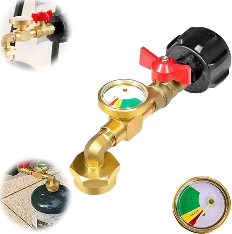 Amazon.com : 2025 New Propane Refill Elbow Adapter with Tank Gauge ...