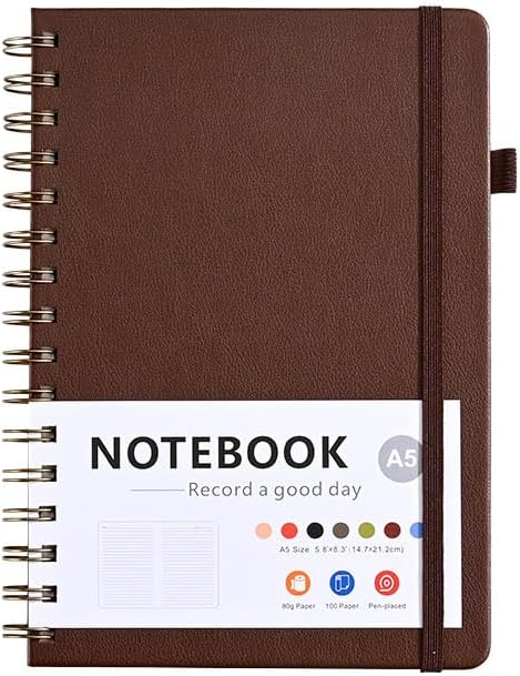 1Book Lined Spiral Journal Notebook for Women & Men,College Ruled ...