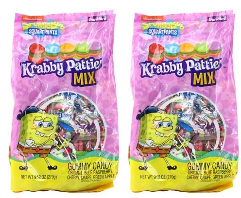 Amazon.com : SpongeBob SquarePants Krabby Patties Gummy Candy Burgers ...