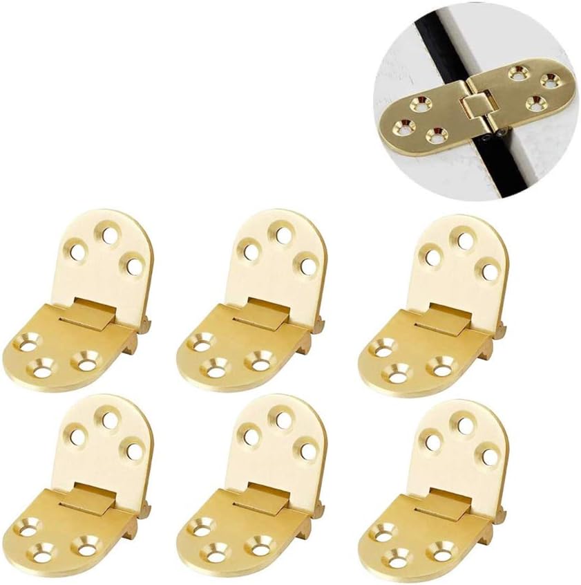 6 Pieces Folding Flip Top Hinge, Zinc Alloy Hinge, Round Edges 180 ...