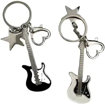 Z-Jeris Harajuku Y2k Guitar Love Heart Star Key Chain for Women Teen ...