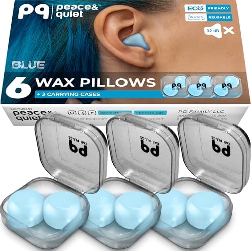 Amazon.com: Peace&Quiet PQ Wax Ear Plugs for Sleeping - 28 Silicone Wax ...