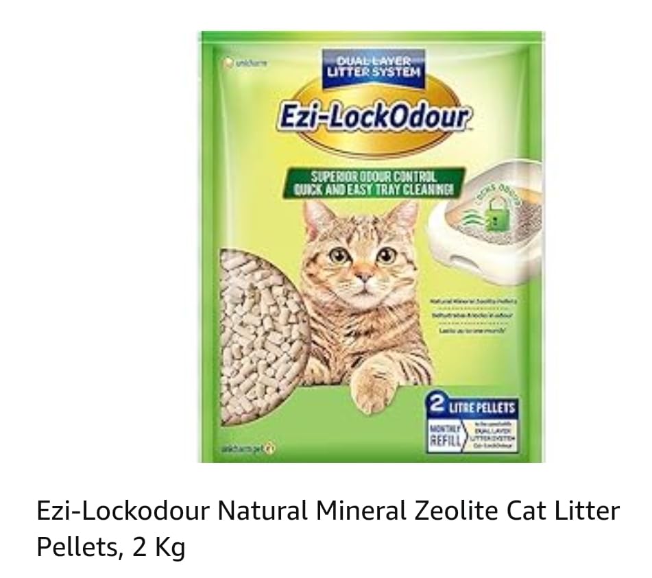 Ezi-LockOdour Litter System Natural Mineral Zeolite Pellets Cat Litter ...