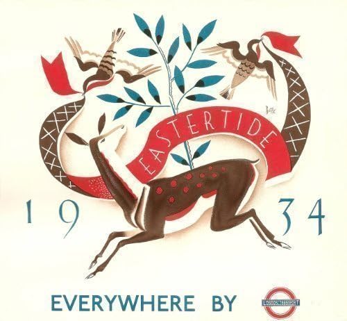 Large Vintage London Underground "Eastertide 1934" Poster : Amazon.co ...