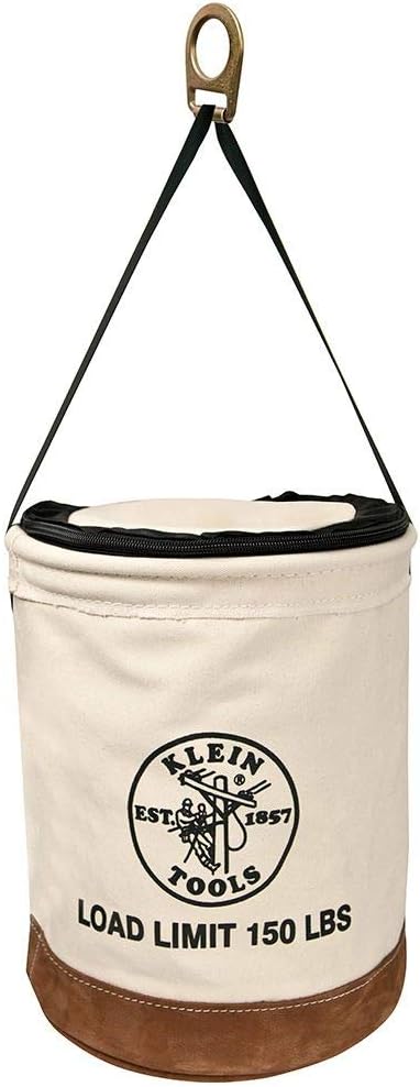 Klein Tools 5109SV Tool Bucket, Vinyl Lineman Bucket with Swivel Snap ...