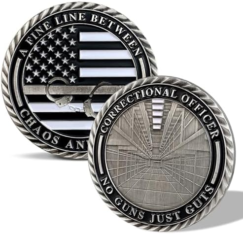 Amazon.com: Original Thin Silver Line Challenge Coin - Correctional ...