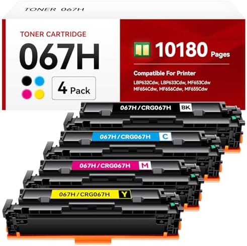 Amazon.com: 067H 067 Toner Cartridge Set with Chip High Capacity ...