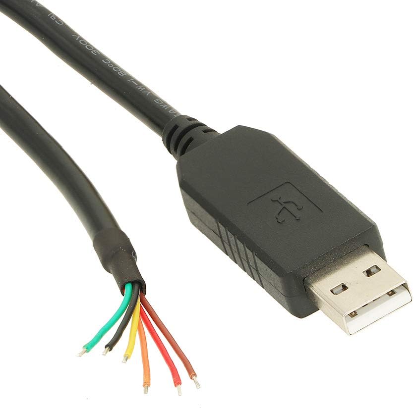 USB UART Cable,USB to TTL Serial Adapter Cable 5V FTDI Chip 6 Pin 6ft/1 ...