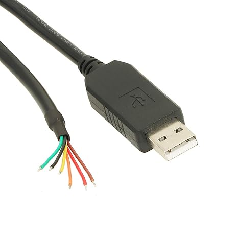 USB UART Cable,USB to TTL Serial Adapter Cable 5V FTDI Chip 6 Pin 6ft/1 ...