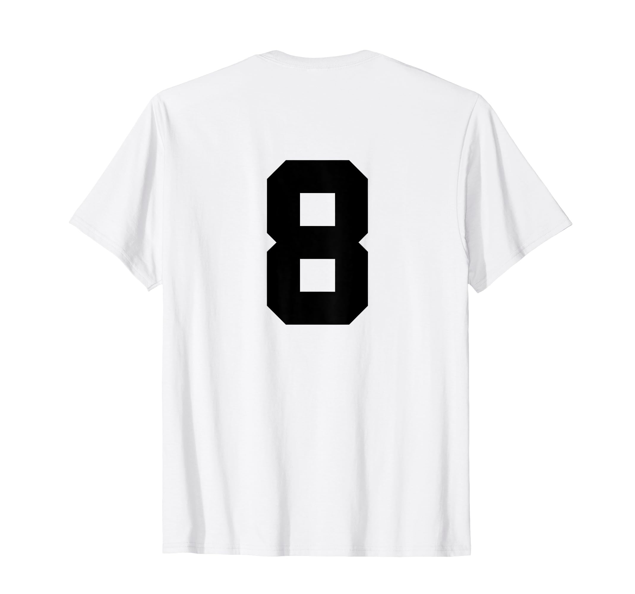 Amazon.com: Number 8 (on Back) SportsTeam Jersey Number T-Shirt ...