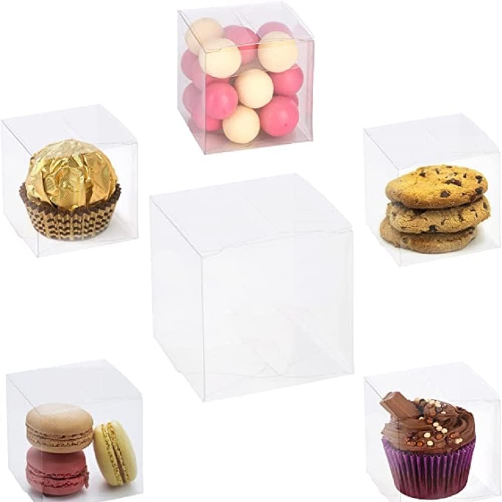 100 Unidades Cajas De Regalo Transparentes, PequeñAs Cajas De PláStico ...