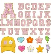 Amazon.com: MEEZY 34 Pcs Chenille Letter Patches Self Adhesive Iron on ...