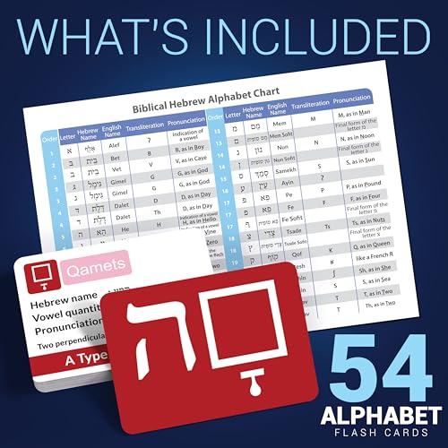 Snapklik.com : Hebrew Biblical Alphabet Flash Cards Alef Bet 48 Letter ...
