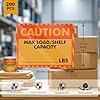 Amazon.com: YIKIADA 200 PCS Pallet Racking Capacity Labels Caution Max ...