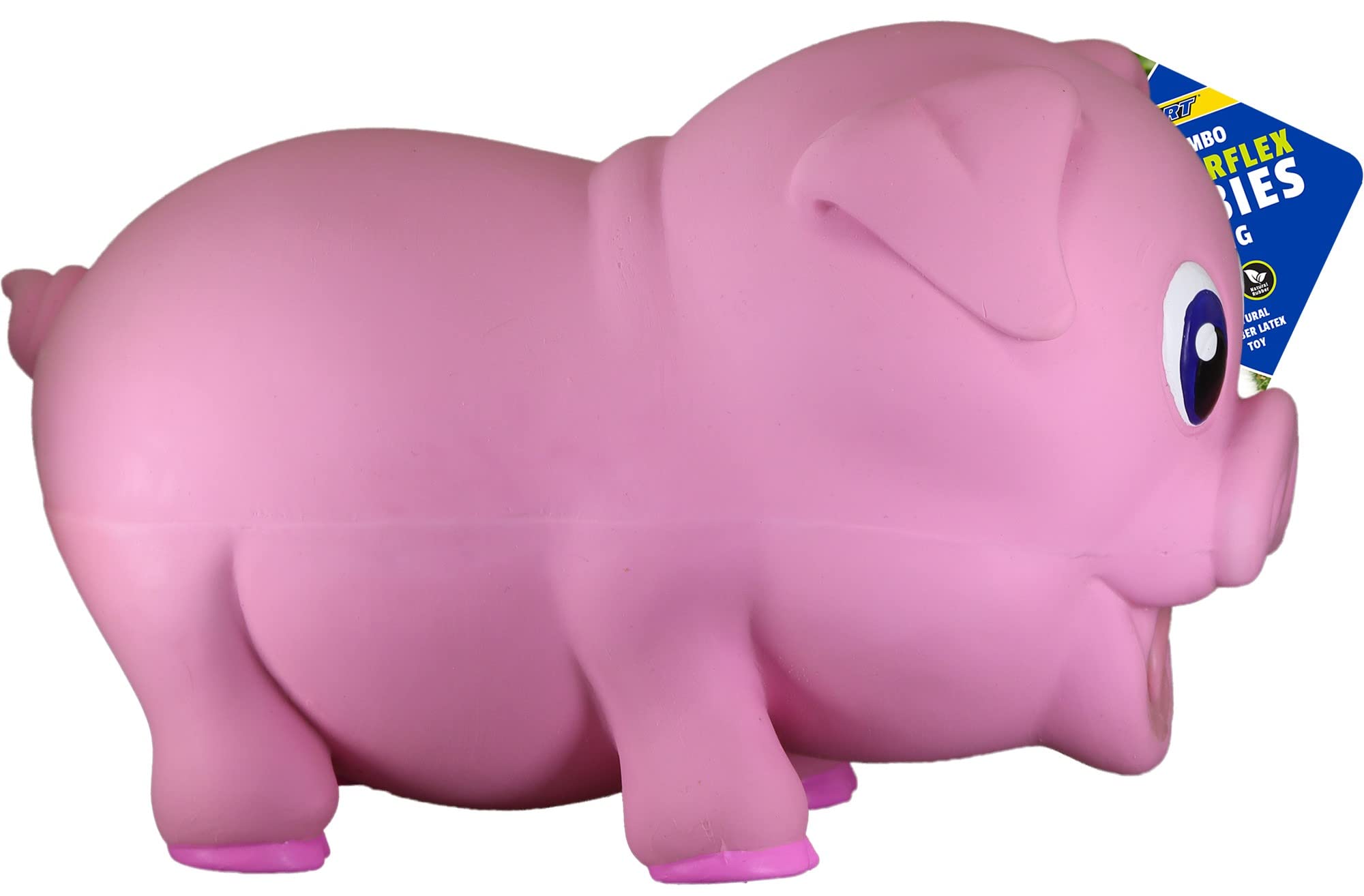 Snapklik.com : PetSport Naturflex Jumbo Pig Latex Dog Chew Toy Huge