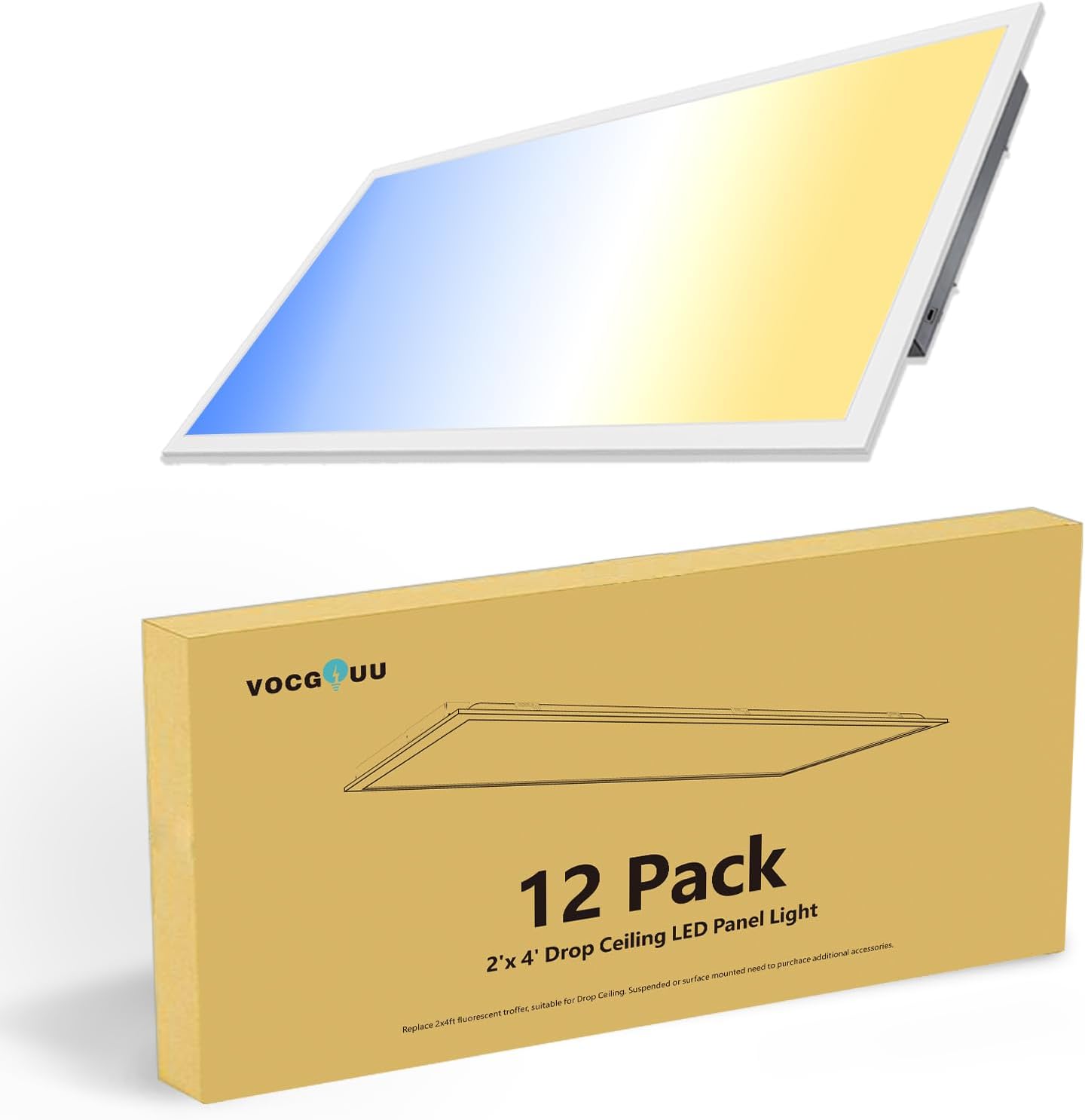 AIKVSXER 2x4 Led Flat Panel Light - 6 Pack 6600Lm 4000K/5000K/6000K ...