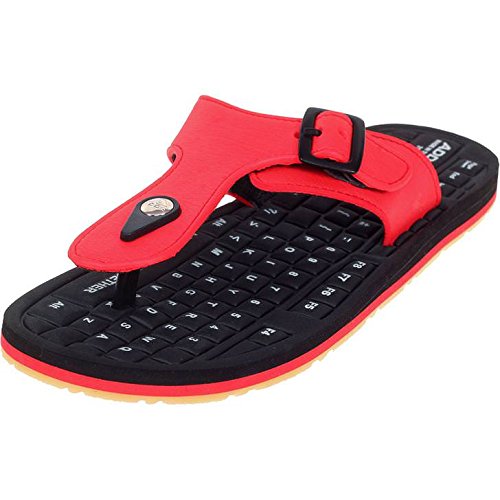 Buy Adda Men's Synthetic Slipper - 6 UK/India Red at Amazon.in