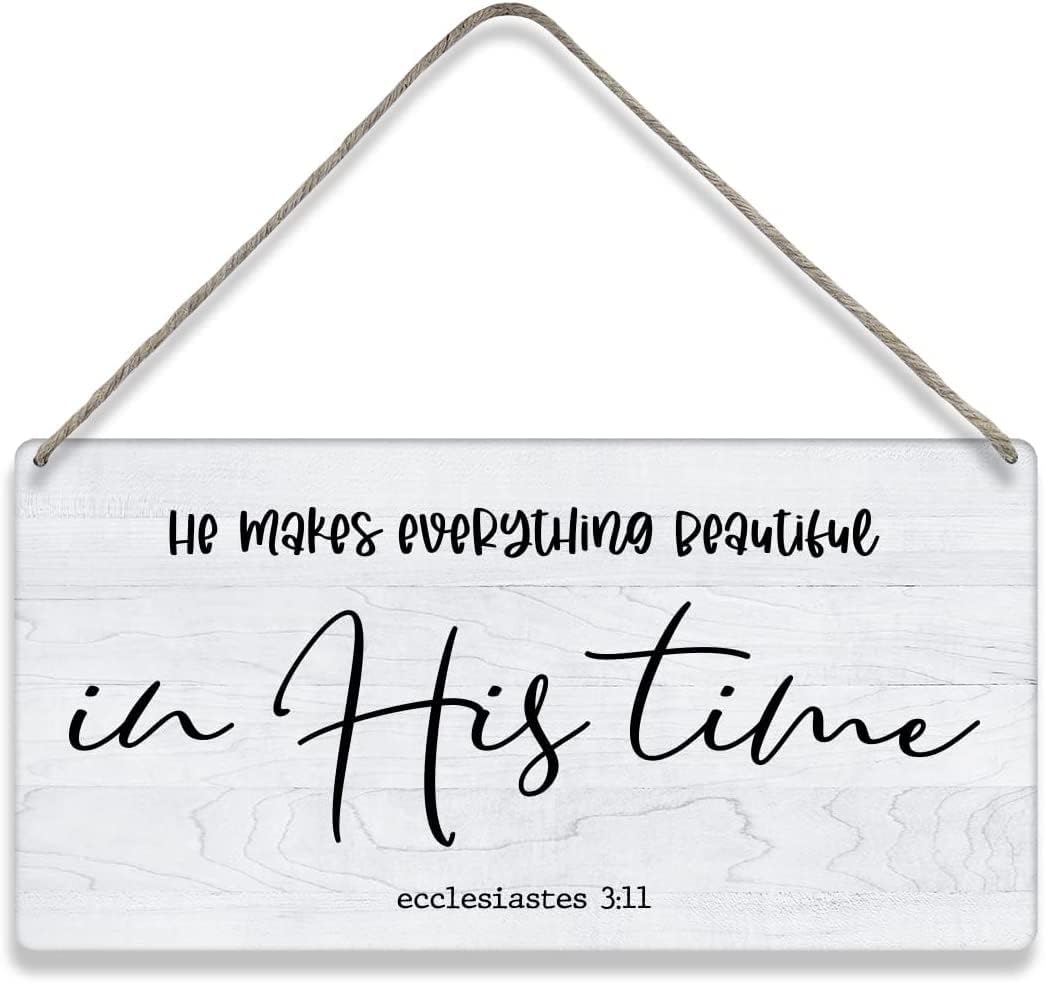 Amazon.com : Tokpac Bible Verse Home Wall Decor He Makes Everything ...