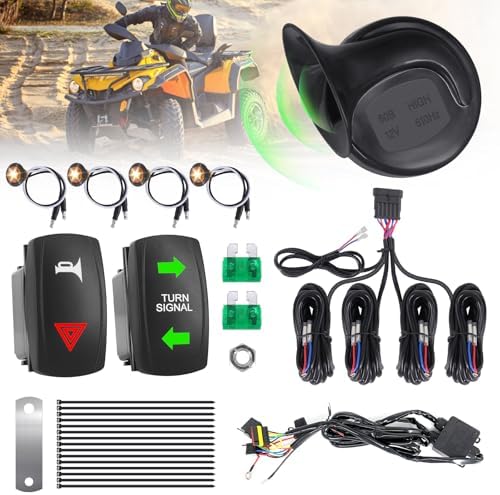 Amazon.com: ATV UTV Turn Signal Kit, Universal Street Legal Turn Signal ...