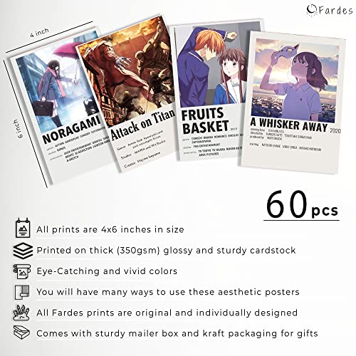 Anime Posters for Anime Room Decor, Anime Room Stuff for Bedroom, 60pcs ...