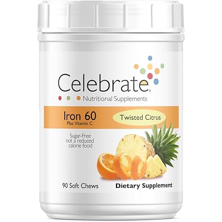 Amazon.com: Celebrate Vitamins Bariatric Iron with Vitamin C - 60 mg ...