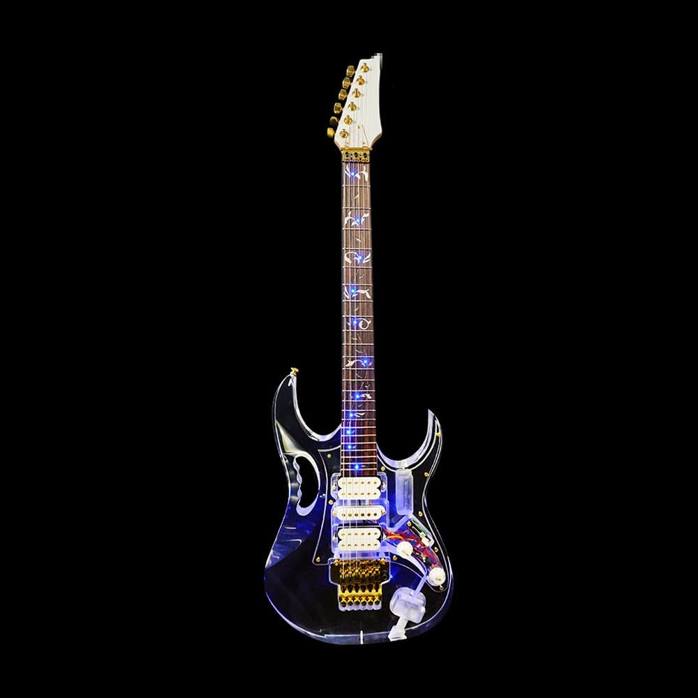 Amazon.com: LED Light Electric guitar Crystal Guitar Body Maple ...
