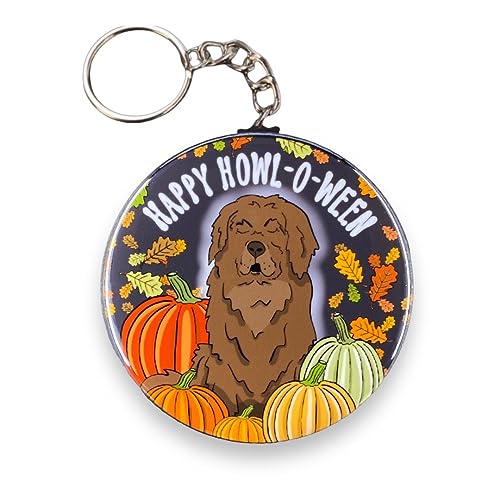 Amazon.com: Newfoundland Halloween Keychain, Holiday Dog Key Ring, Pet ...