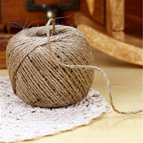Generic 100m 2. 5mm Rustic Organic Flax Braided Jute Linen Round Tape ...