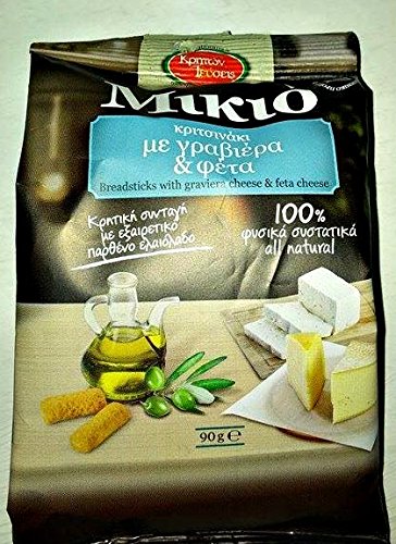 Amazon.com: Crete Breadsticks with Graviera Cheese & Feta Cheese 80g ...