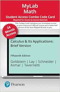Amazon.com: Calculus & Its Applications, Brief Version - MyLab Math ...