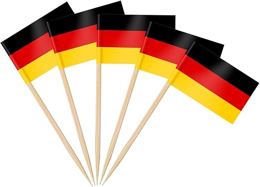 Amazon.com | AhfuLife 200 Pcs German Flag Germany Toothpick Flags ...