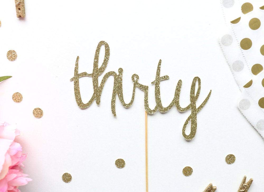 Buy Thirty Cake Topper | 30th Birthday Cake Topper | Custom Age Number ...