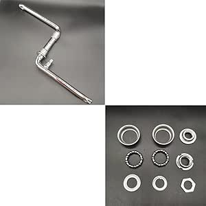 Amazon.com : ZZRSDAN One Piece Chrome Crankarm Set and Silver 2" Cup ...
