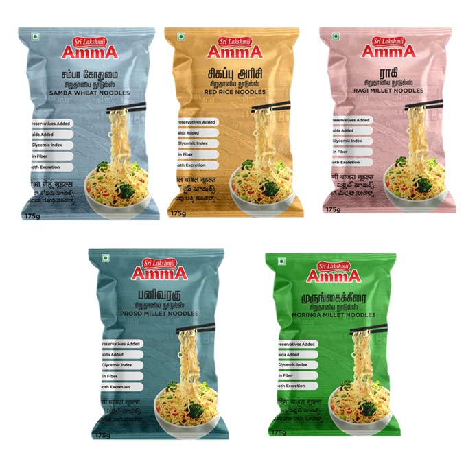 Sri Lakshmi Amma Millet Noodles | (Samba Wheat, Red Rice, Ragi, Proso ...