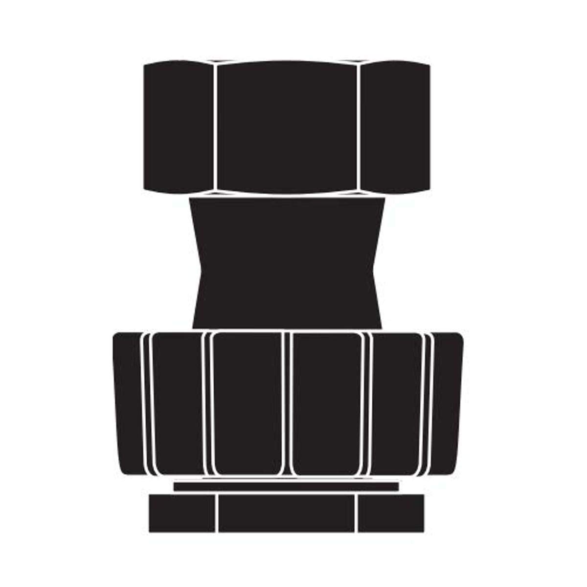 Campbell Fittings CJFU-3 316 Chemjoint Viton Union W/Spud, 3/4", 0.75 ...