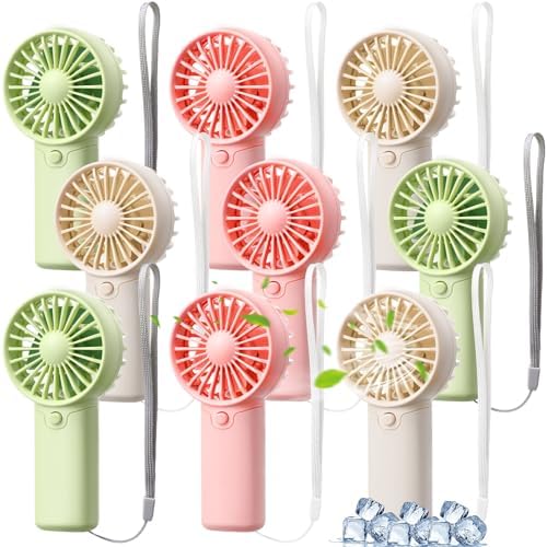 Amazon.com: Woanger 12 Pcs Mini Handheld Fan Bulk Portable Fold ...