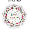 Amazon.com: Happy Birthday Round Tablecloth 60 Inch Vibrant Colored ...