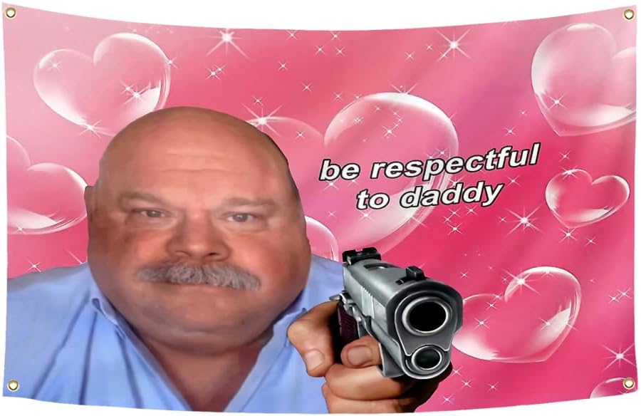 Amazon.com: Bertram Funny Flag Be Respectful to Daddy Tapestry 3x5Ft ...