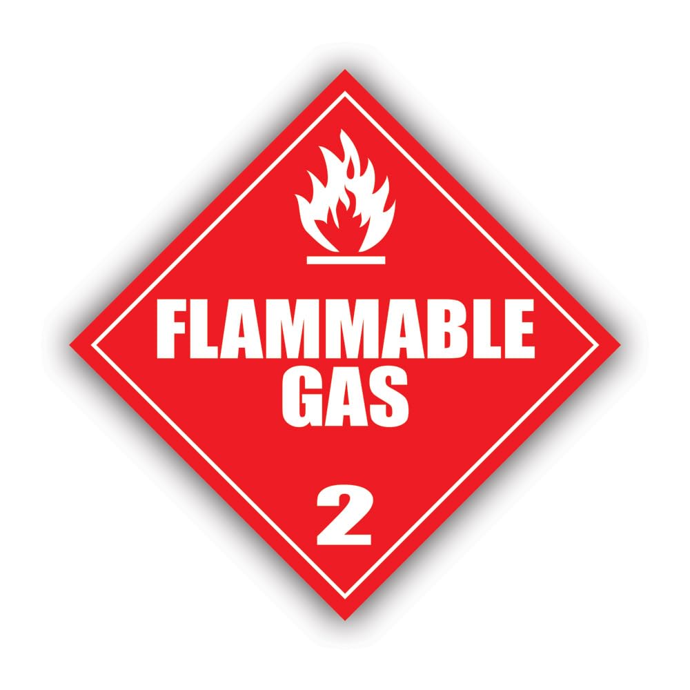 Amazon.com: fagraphix Red Flammable Gas Sticker Decal - Self Adhesive ...