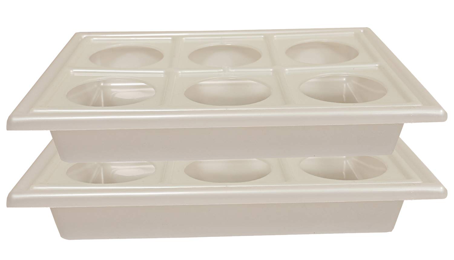 Kuber Industries Plastic Glass Holder Tray, 2-Pieces, White : Amazon.in ...