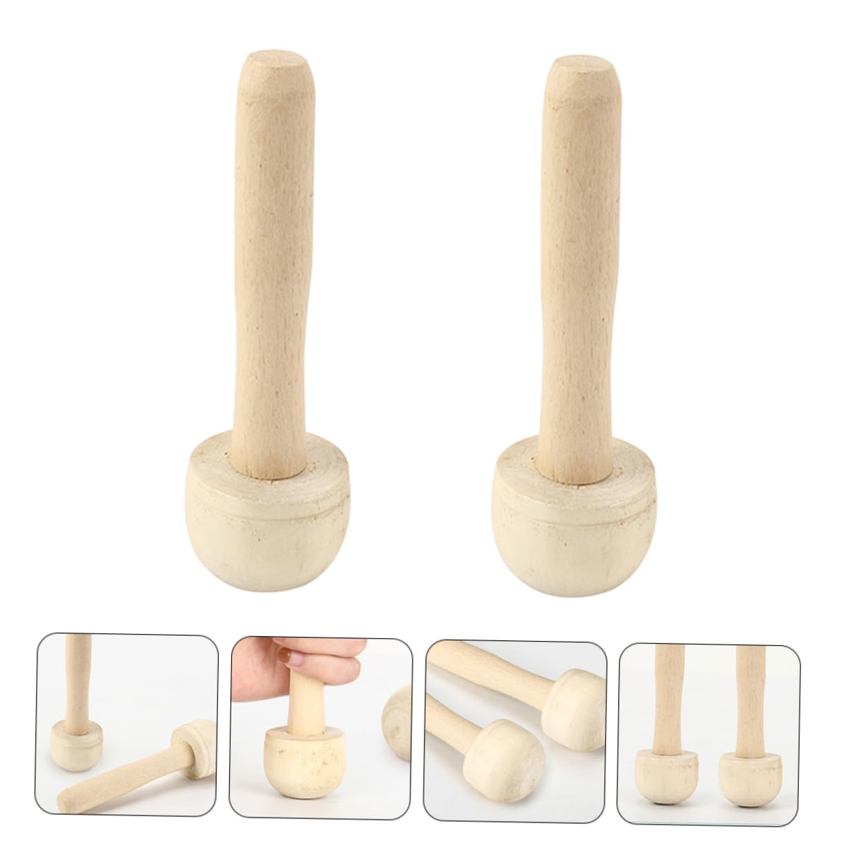 DIY Craft Ink Rollers Set 10-PCS Wooden Mushroom Printmaking Tools ...