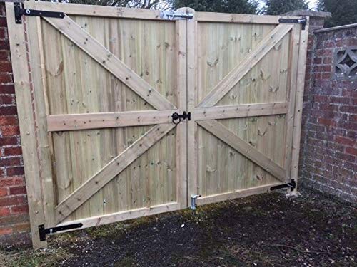 Smileswoodcraft Wooden TVG Solid Top Driveway Gates (Buying total width ...