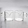 Amazon.com | BCnmviku Shot Glasses Espresso Parts Double Spouts Milk Cup Clear Glass (Clear ...