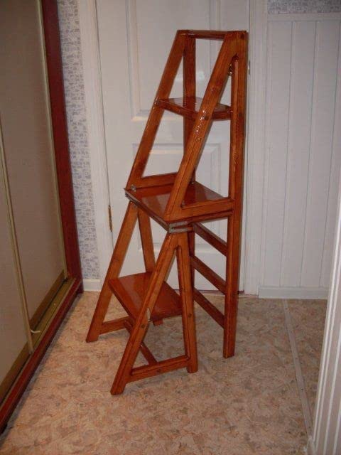 Sheesham Wood Decorative Ladder Shape Multi Tier Floating Wall Shelf ...