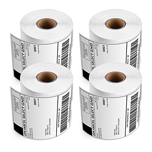 Snapklik.com : Thermal Direct Shipping Label Paper- 4 Rolls 4x6 ...